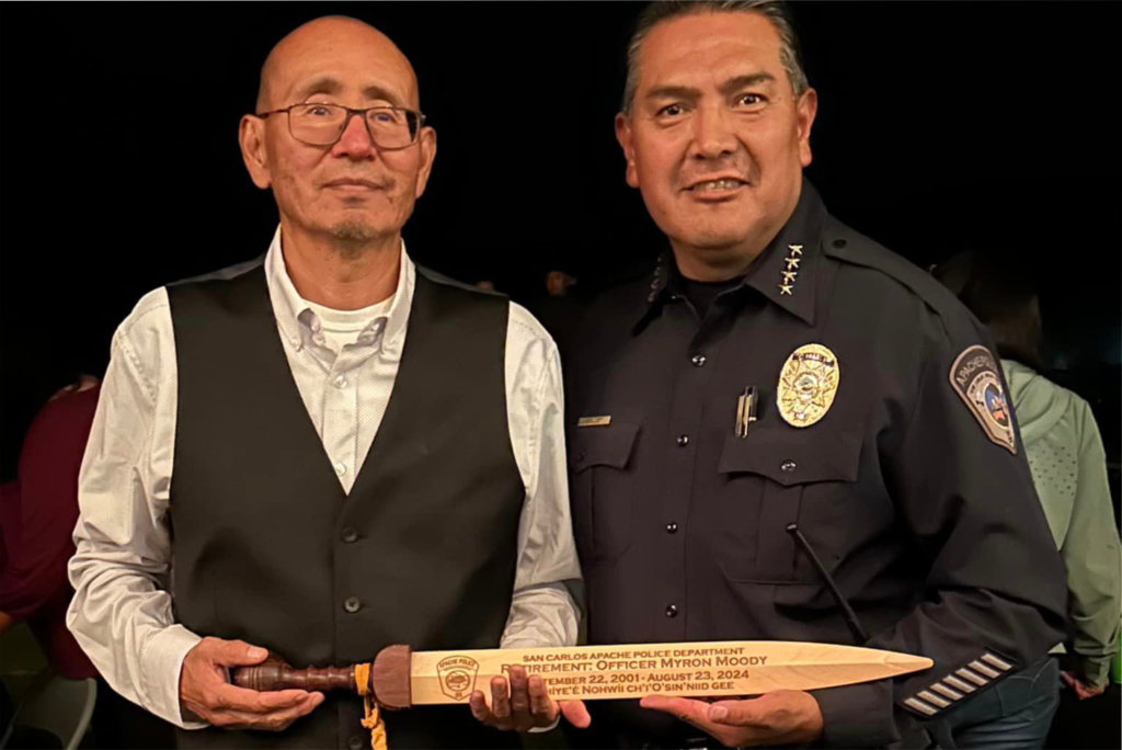 Officer Myron Moody retires | SAN CARLOS APACHE TRIBE - OFFICIAL WEBSITE